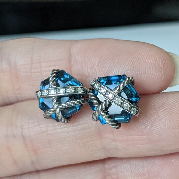 David Yurman | Jewelry | David Yurman Hampton Blue Topaz Diamond ...
